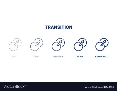 Transition Icon Thin Light Regular Bold Black Vector Image