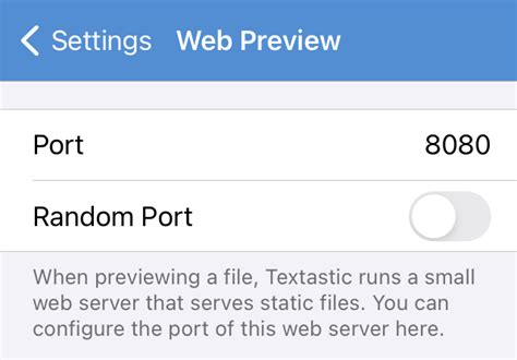 Web Preview Settings Textastic Documentation