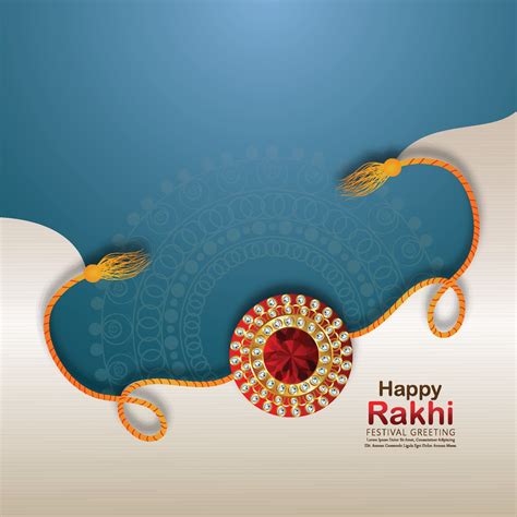Rakhi Card Design For Happy Raksha Bandhan Celebration 2195857 Vector