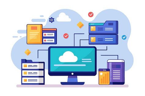 Premium Vector Computer Screen Displaying Website Hosting Management