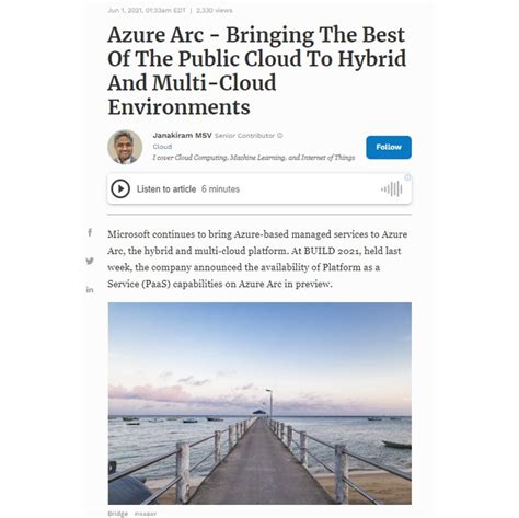 Ansi Bytecode Llp On Linkedin Microsoft Is Moving Fast With Microsoft Azure Arc By Porting Key
