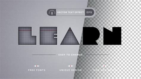 Premium Vector Learn Emboss Editable Text Effect Font Style