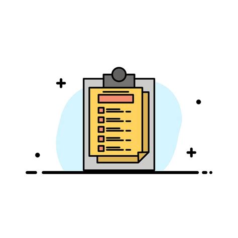 Card Presentation Report File Business Flat Line Filled Icon Vector