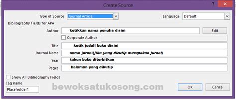 Cara Mudah Menulis Kutipan Di Ms Word Tutorial Programming And Digital
