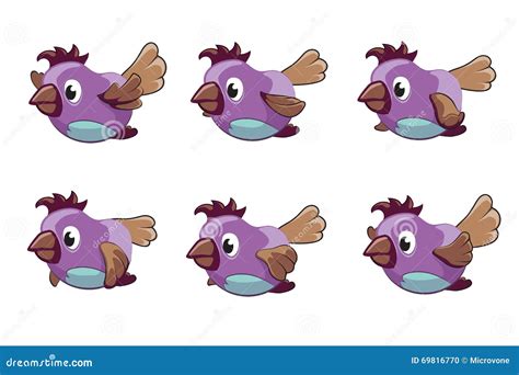 Bird Animation Vector Frames Stock Vector Illustration Of Feather