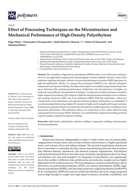 Pdf Effect Of Processing Techniques On The Microstructure And