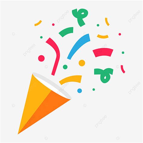 색종이와 폭발 파티 포퍼와 생일 모자 리본 일러스트 생일 일러스트 손으로 그린 일러스트 축하 일러스트 폭죽 일러스트 폭죽 색종이 조각 생신 Png 일러스트 및 벡터