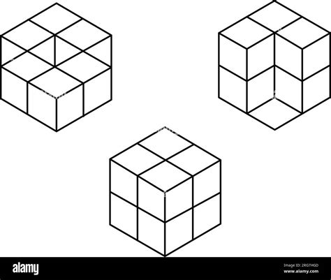 isometric cubes 3d shapes cube icon in trendy design vector vector