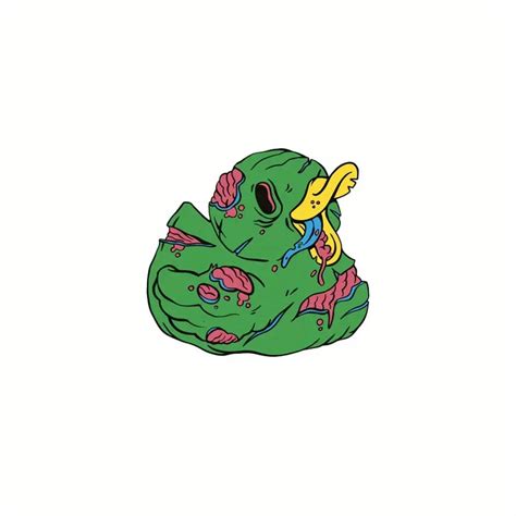 Creepy Green Zombie Rubber Duck Sticker Halloween Decal Car Temu Denmark