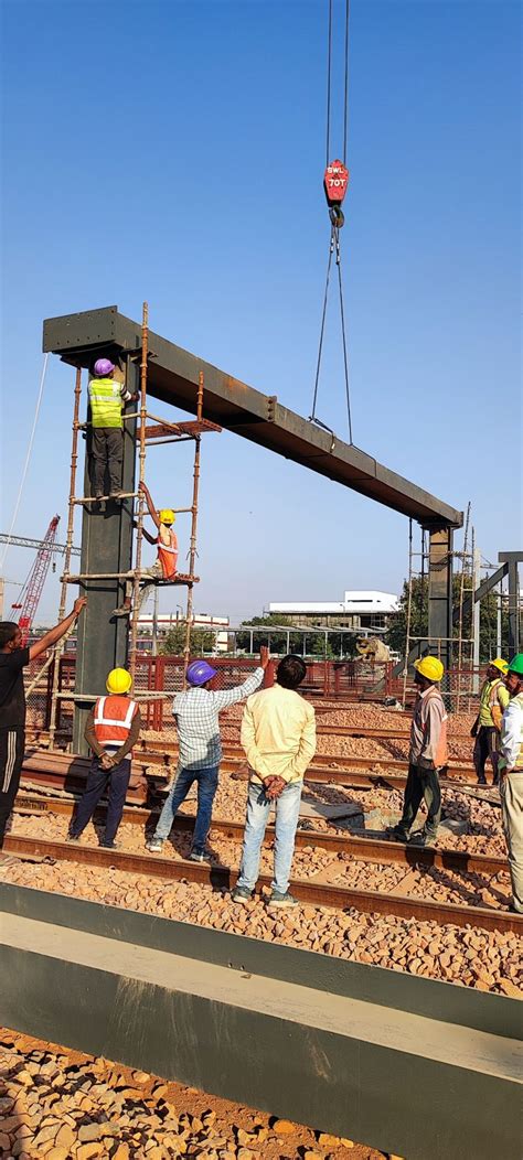 Piyush Kumar On Linkedin Erection Work Of Beam Member On Column