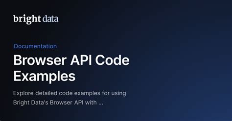 Browser Api Code Examples Bright Data Docs