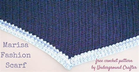 Crochet Pattern Marisa Fashion Scarf Underground Crafter