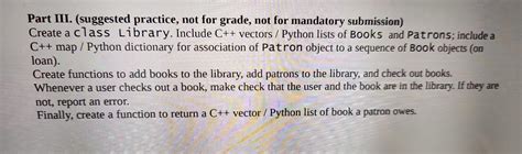 Solved Part III Suggested Practice Not For Grade Not For Chegg