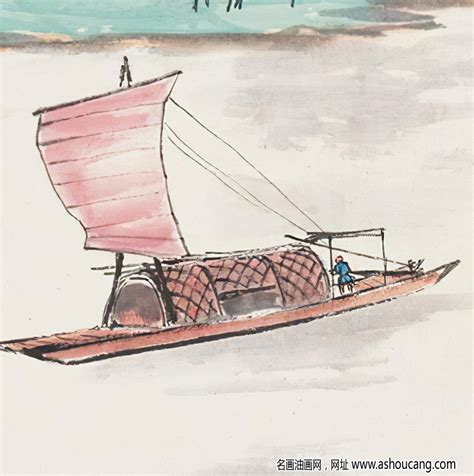 娄师白作品 漓江帆影 高清大图下载 名画油画网