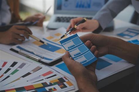 Premium Photo Close Up Ux Developer And Ui Designer Use Augmented Reality Brainstorming About