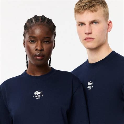 Lacoste Signature Print Cotton T Shirt Regular Fit T Shirts