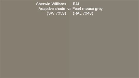 Sherwin Williams Adaptive Shade Sw 7053 Vs Ral Pearl Mouse Grey Ral