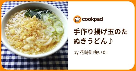手作り揚げ玉のたぬきうどん♪ By 花時計咲いた 【クックパッド】 簡単おいしいみんなのレシピが395万品