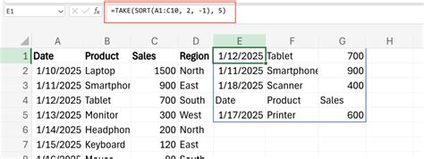 Excel TAKE Function Extract Data From Arrays Guide