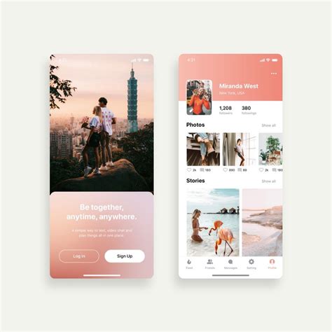 Chatsapp Social Networking App Ui Kit Mobile Web Design App Design