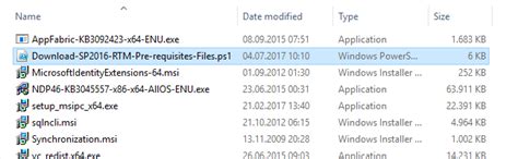 Sharepoint 2016 Pre Requisites Download