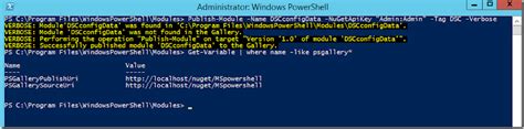 build your local powershell module repository proget
