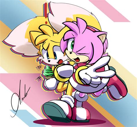 Tails And Amy By Ando 1000 On Deviantart