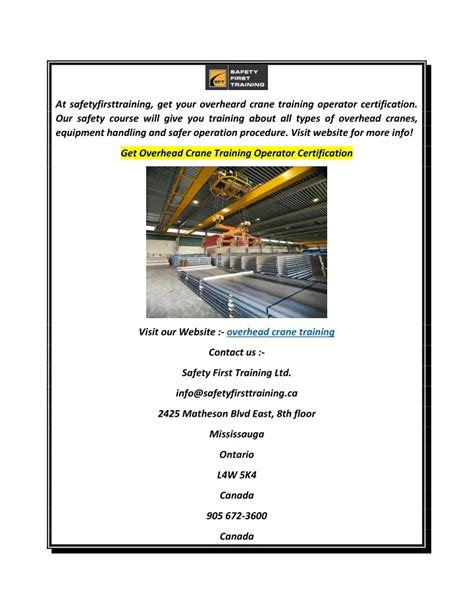 PPT Get Overhead Crane Training Operator Certification PowerPoint