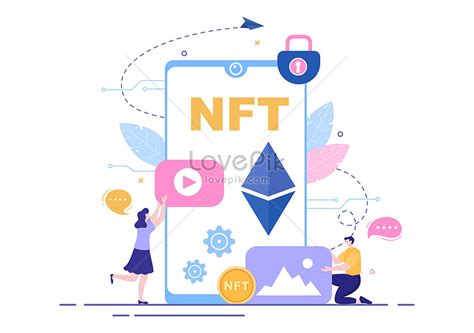 Nft 대체 불가능한 토큰 암호화 아트 일러스트레이션 일러스트 무료 다운로드 Lovepik