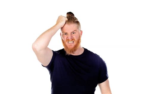 Premium Photo Red Haired Man With Long Beard