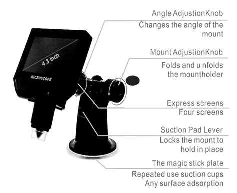 Protech Qc3193 Digital Microscope With 43 Display User Manual