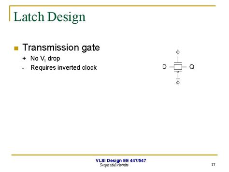 Ee 447547 Vlsi Design Lecture 9 Sequential Circuits