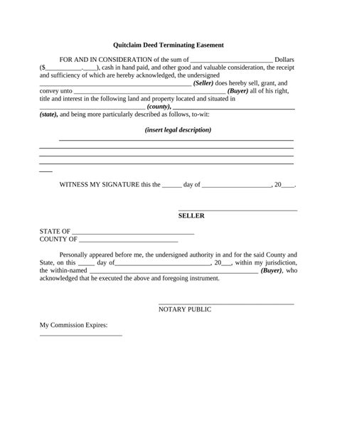Termination Of Easement Form Fill Out And Sign Online Dochub