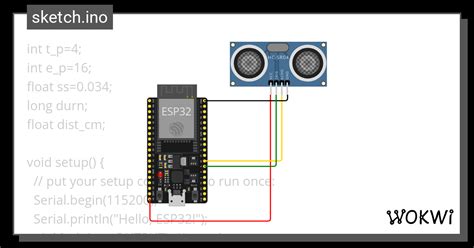 Ultra Sonic - Wokwi ESP32, STM32, Arduino Simulator