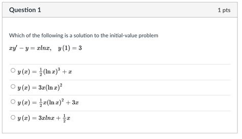 Solved Question 1 1 Pts Which Of The Following Is A Solution
