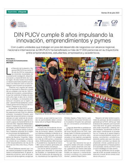DIN PUCV CUMPLE 8 AÑOS IMPULSANDO LA INNOVACIÓN EMPRENDIMIENTOS Y
