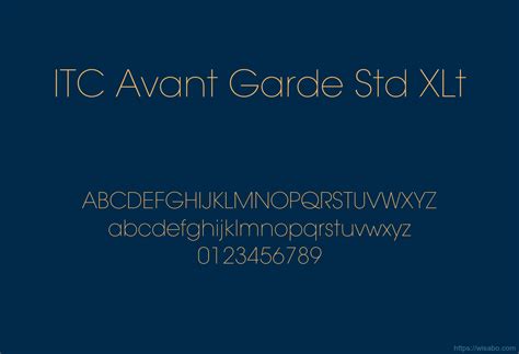 Itc Avant Garde Std Xlt Font Free Download [ttf Otf] Wisabo Fonts