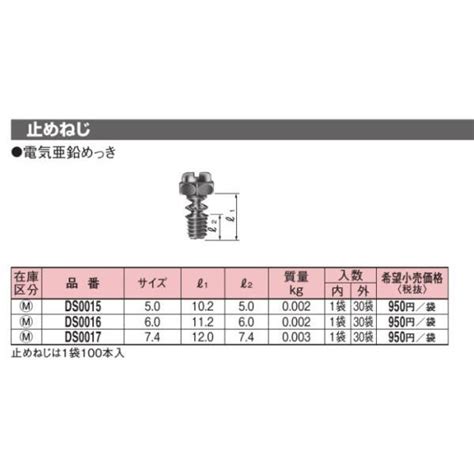 パナソニック DS0016 ねじなし付属品 Eシリーズ 止めねじ 長さ6mm 100本入り 84279555 ネットde電材