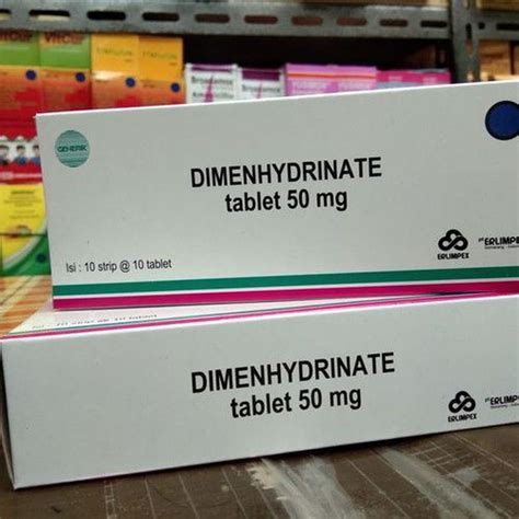 Obat Diare Dimenhydrinate 50 Mg 10 Tablet