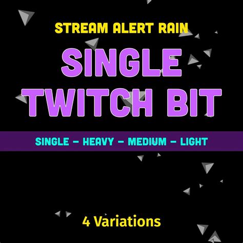 Twitch Bit Alert Overlay Bundle Single Light Medium And Heavy