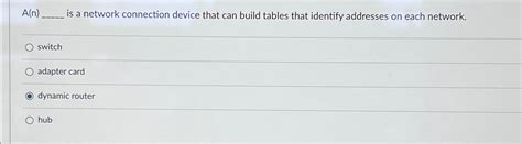 Solved An ﻿is A Network Connection Device That Can Build