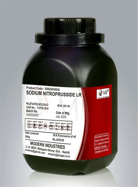 Mi Sodium Nitroprusside Lr At ₹ 1000 Kg Industrial Laboratory Chemicals In Nashik Id