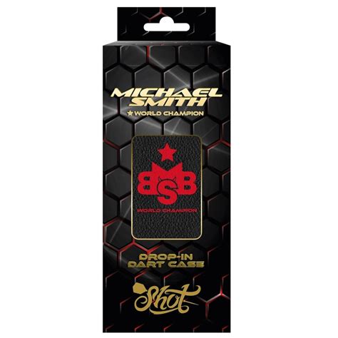 Shot Darts Wallet Drop In Michael Smith Black The Darts Shack