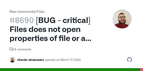 [bug critical] files does not open properties of file or a folder