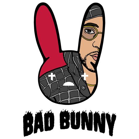 Bad Bunny Svg Yo Perreo Sola Png Rabbit Face Vector File Png Svg