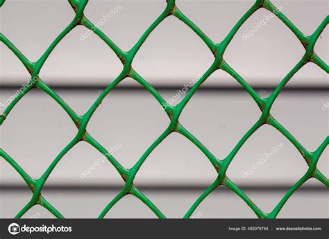 Farmhouse Made Siding Chain Link Fence Focus Stock Photo By Claroscuro