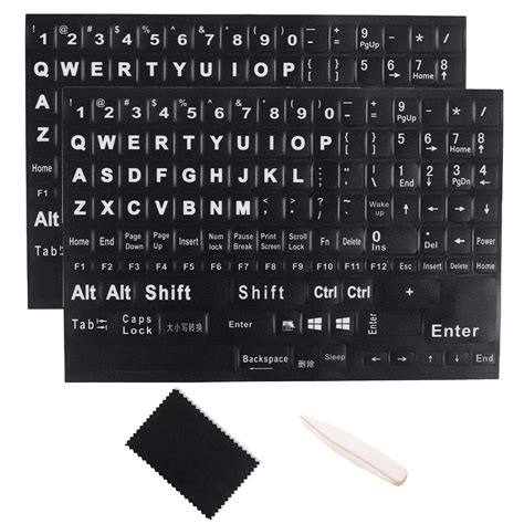Buy English Keyboard Stickers Full Set Big Letter Universal Pc