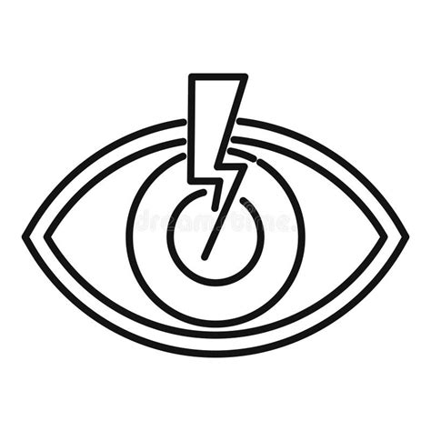 Human Eye Receiving Electric Shock Showing Concept Of Innovation Stock