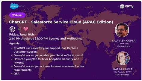 Saurabh Gupta On Linkedin Salesforce Webinar Chatgpt Gptfy