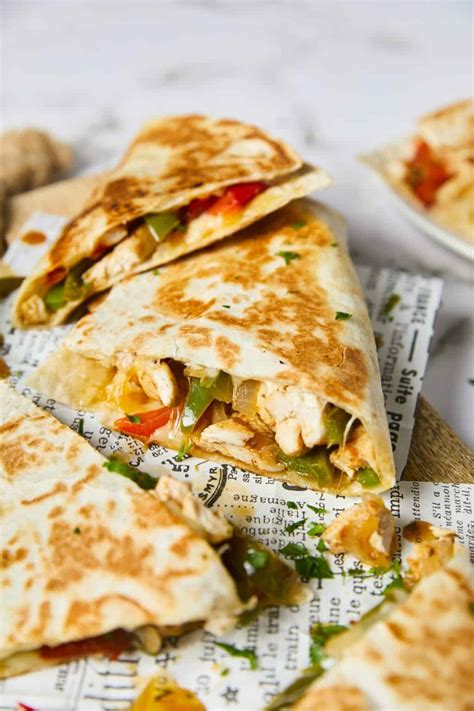 Chicken Fajita Quesadillas Baked Bree